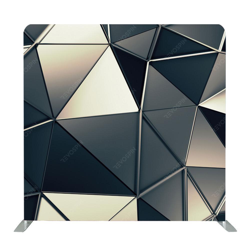 Blue Metallic Geometric Tension Backdrop – VS Booths 360